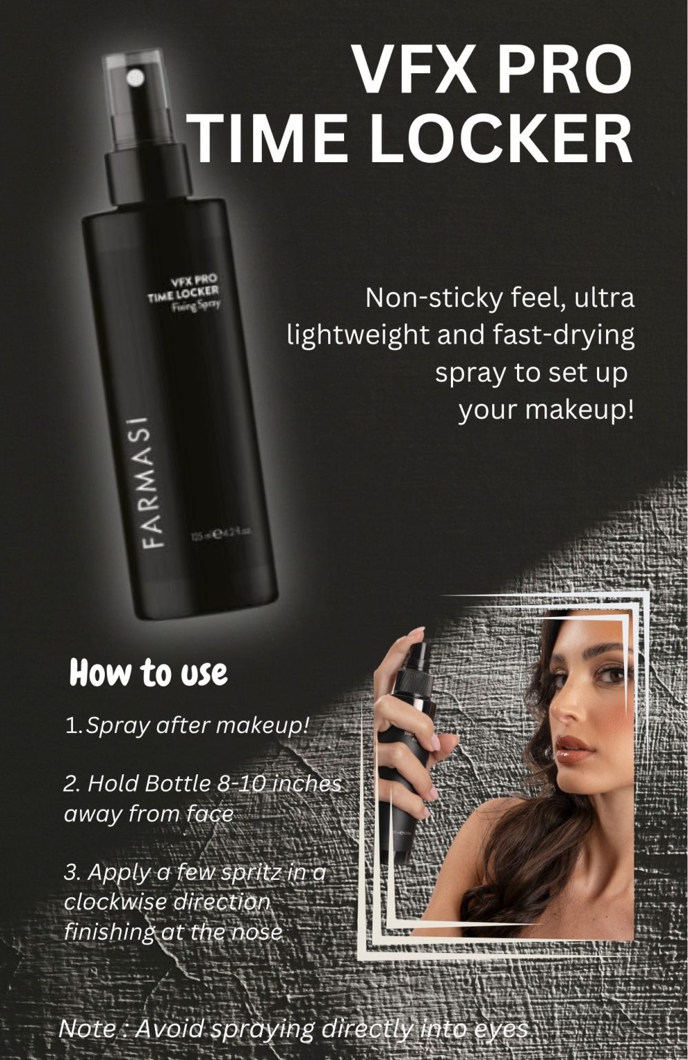 VFX PRO Time Locker Fixing Spray 115ml - FARMASi Malaysia